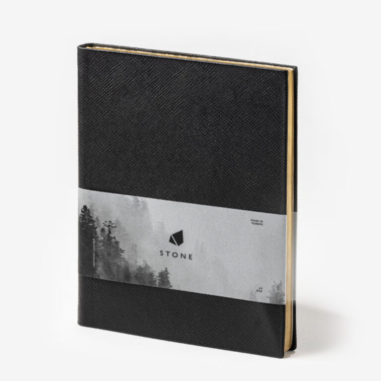Saffiano Leather Journal | Stone - Notebooks & Apparel