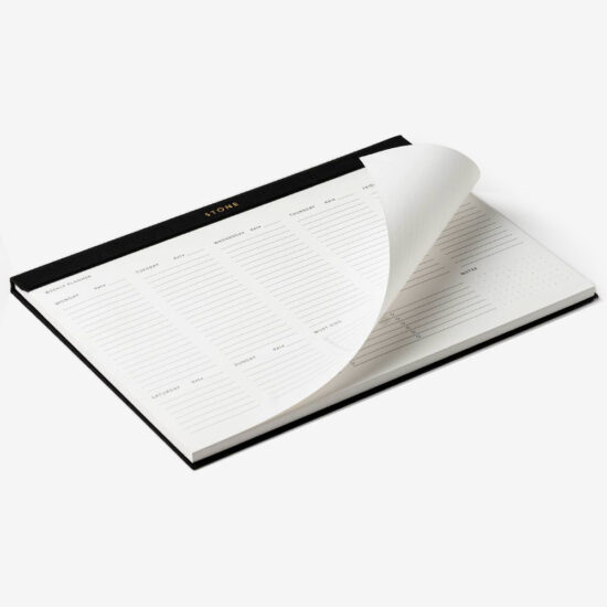 Weekly Planner Desk Pad | Stone - Notebooks & Apparel