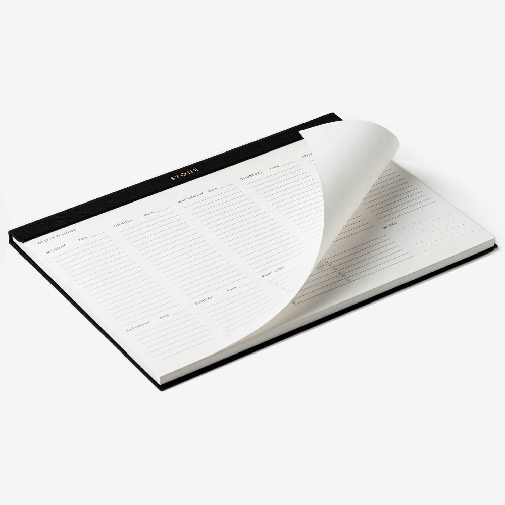 Weekly Planner Desk Pad | Stone - Notebooks & Apparel