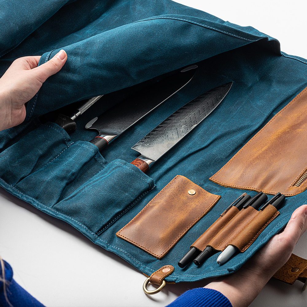Knife Roll | Stone - Notebooks & Apparel